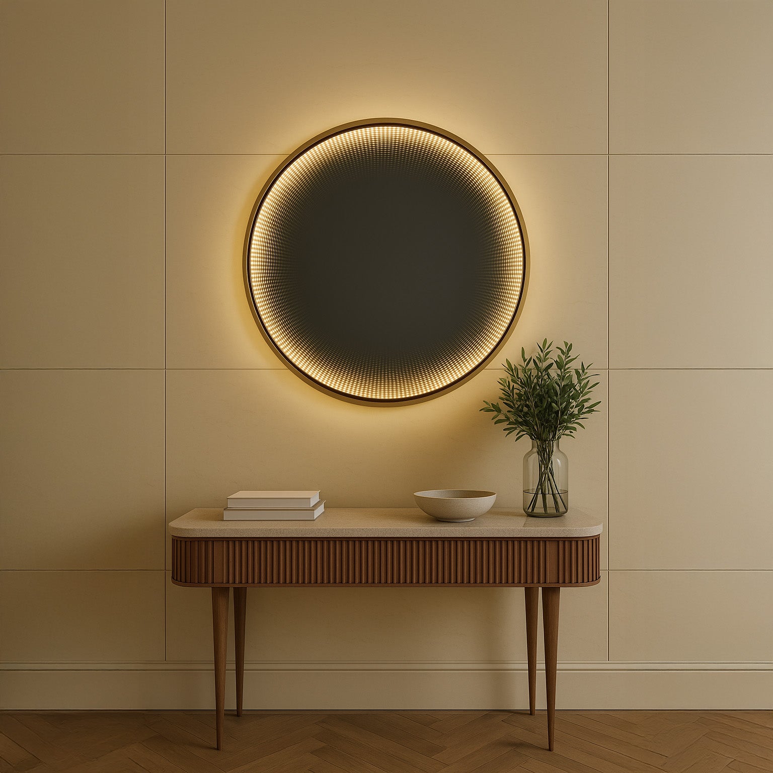 Infinity Glow LED Mirror – Custom Round Backlit Mirror