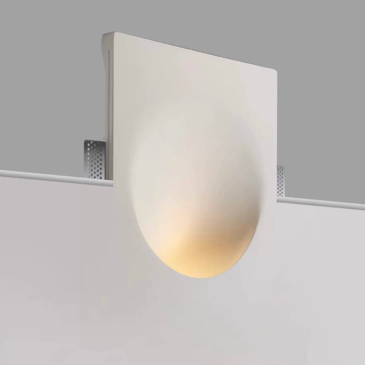 Oval Gypsum Wall Light – Modern Trimless Wall Fixture – Lucretia Lighting