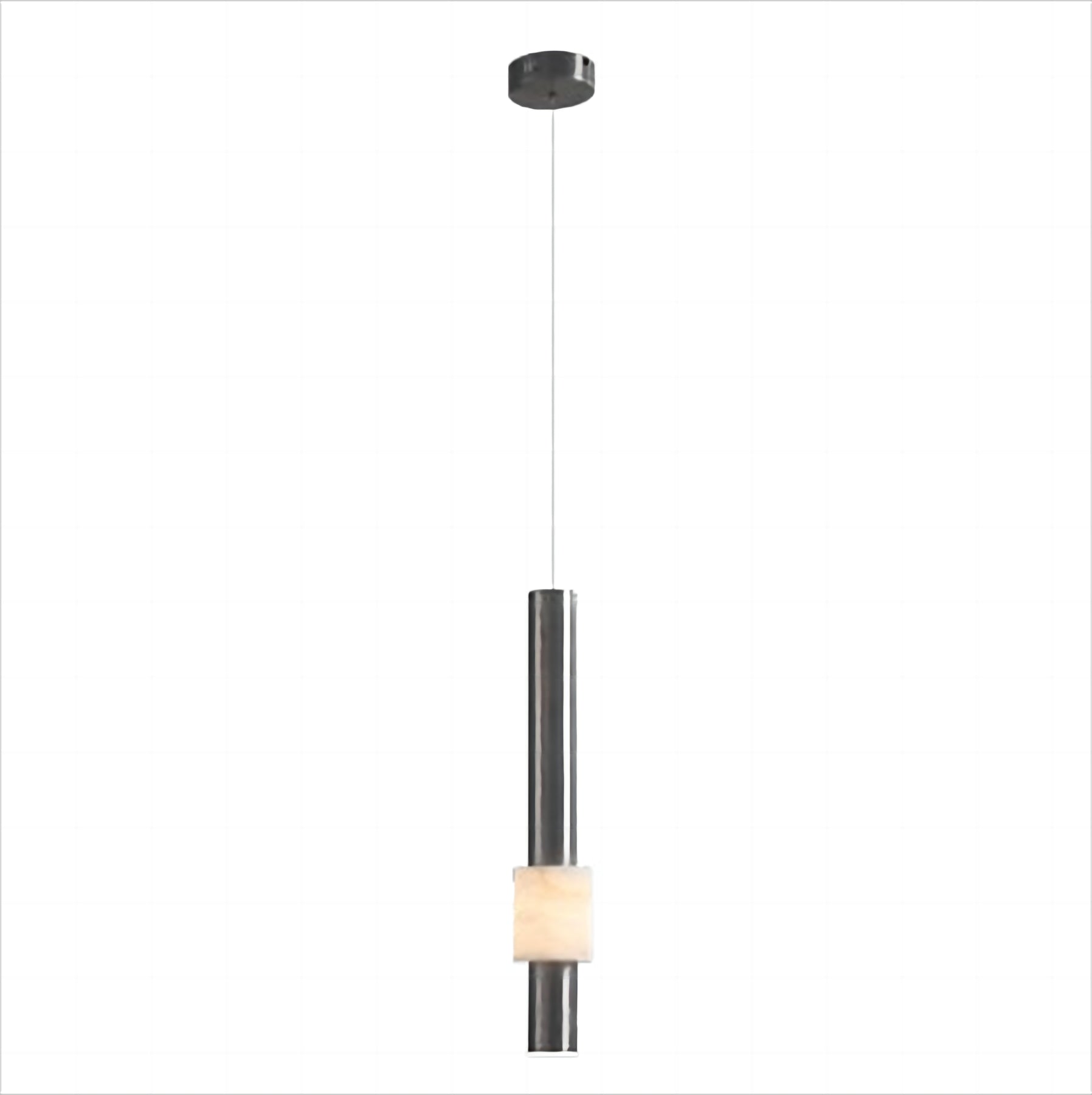 Estilo Pillar Pendant Light – Modern Alabaster & Metal Design